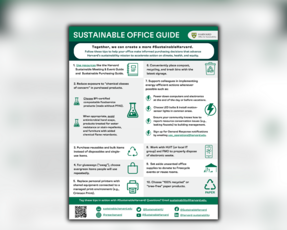Sustainable Office Tips - Harvard Office for Sustainability Sustainable Office Tips - Harvard Office for Sustainability